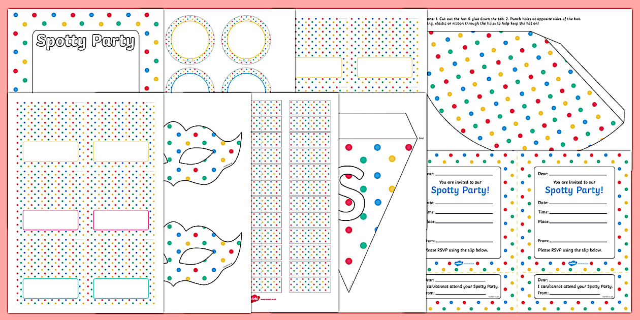 Spotty Themed Party Pack (teacher made) - Twinkl