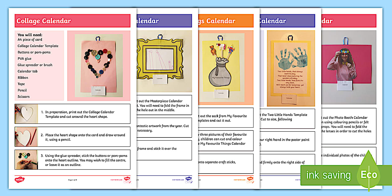 EYFS Calendar Ideas Activity Pack - Twinkl