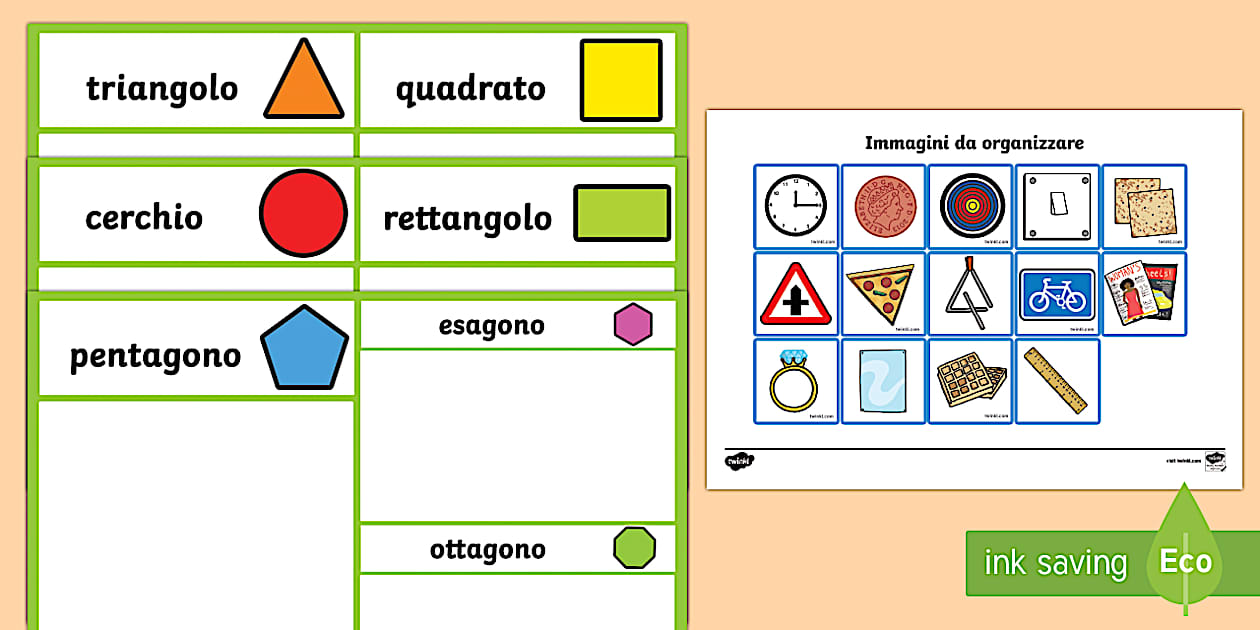 Metti in ordine le Forme 2D (teacher made) - Twinkl