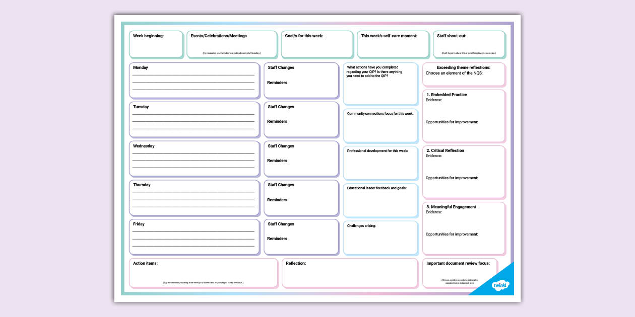 A3 Desk Planner | Twinkl Organisational Resources - Twinkl