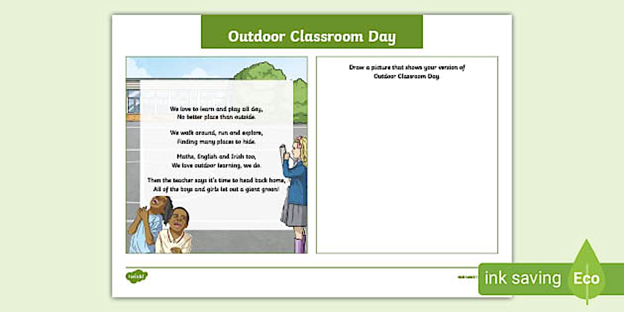 Outdoor Classroom Day Poem and Activity Sheet - Twinkl