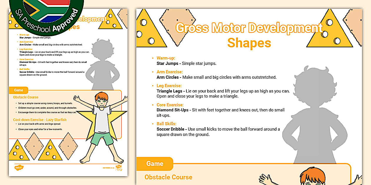 Preschool Gross Motor Development Lesson Plan - Shapes