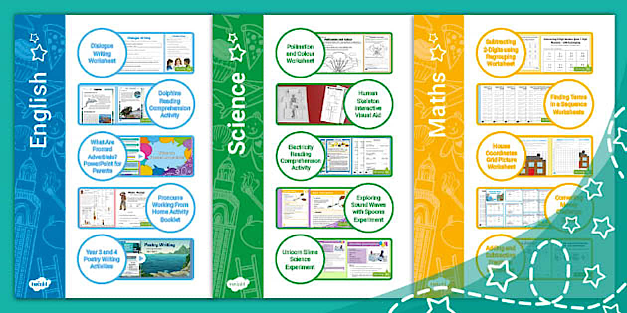 Free Home Learning Resources Bundle - KS2 (teacher made)
