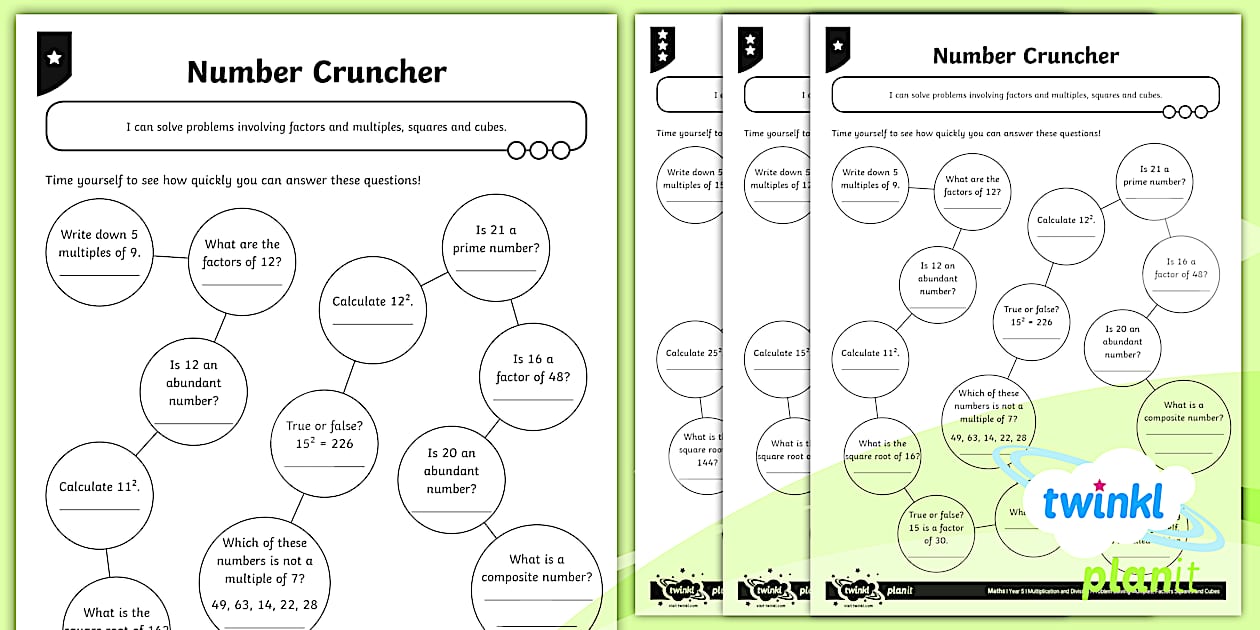 PlanIt Maths Y5 Multiplication and Division Problem Solving Multiples,