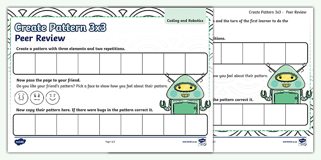 Robotics and Coding - 3x3 Debugging and Peer Review