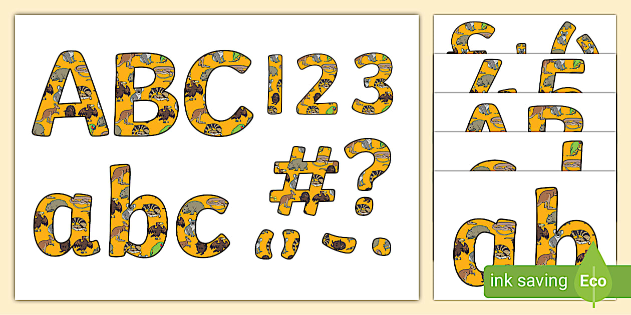 Australian Animals Display Lettering,Australia - Twinkl