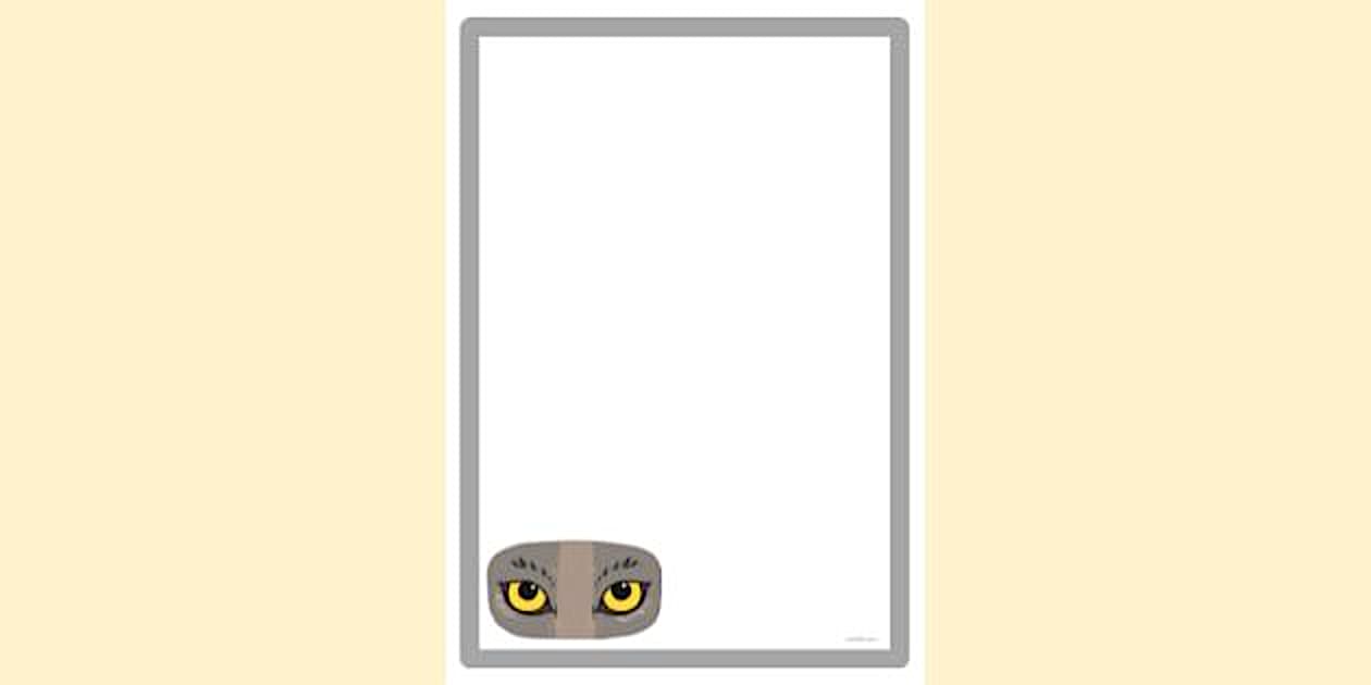 Simple Blank Wolf Eyes Border | Page Borders | Twinkl
