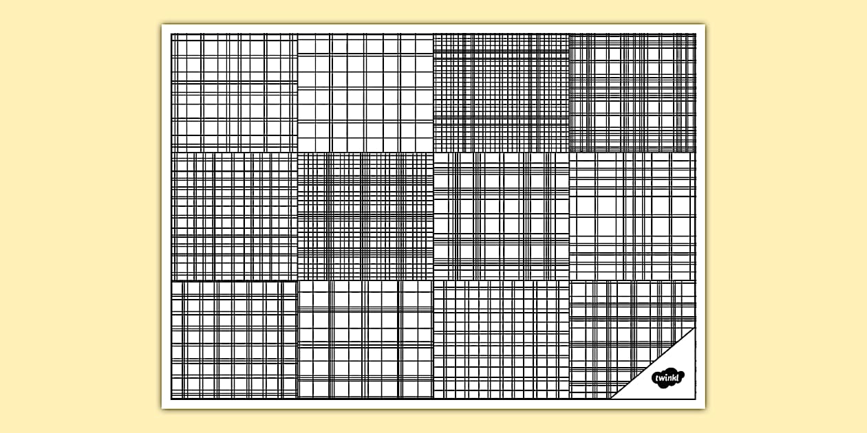Tartan Patchwork Mindfulness Colouring Pages (teacher made)