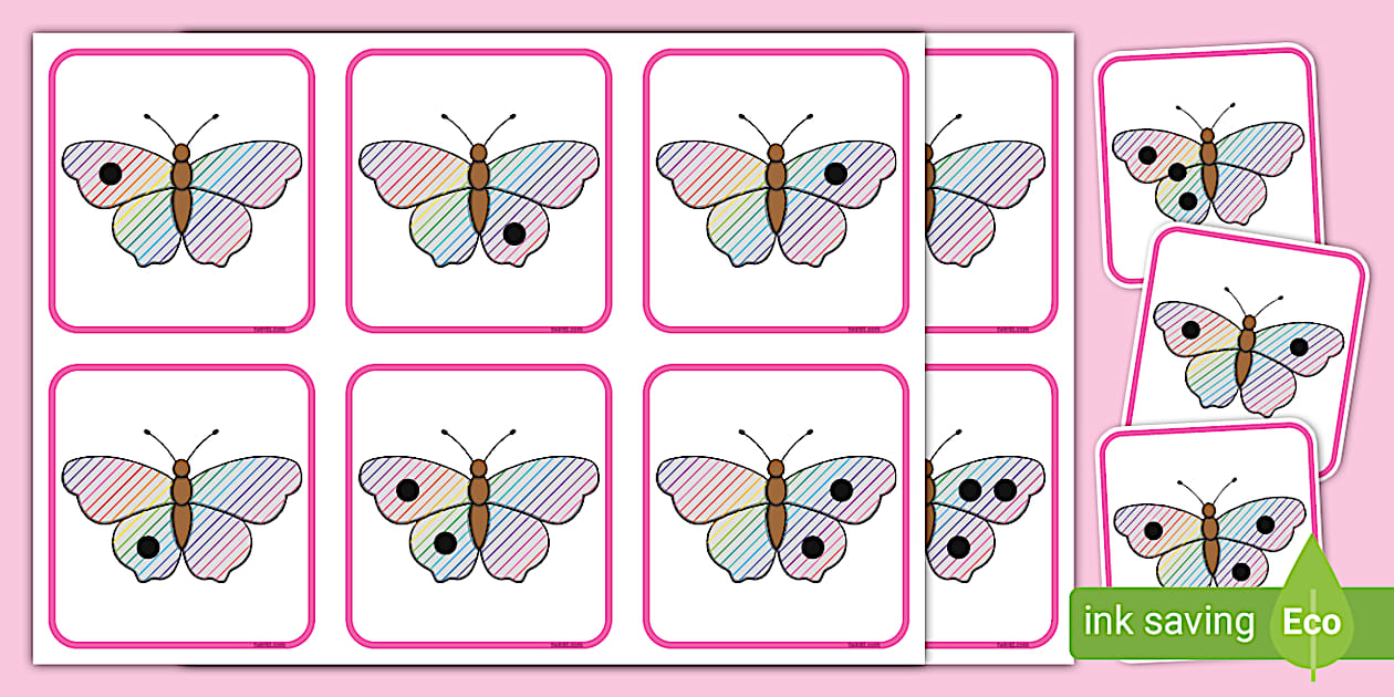 👉 Butterfly Wing 1-3 Spot Cards | Twinkl - Twinkl