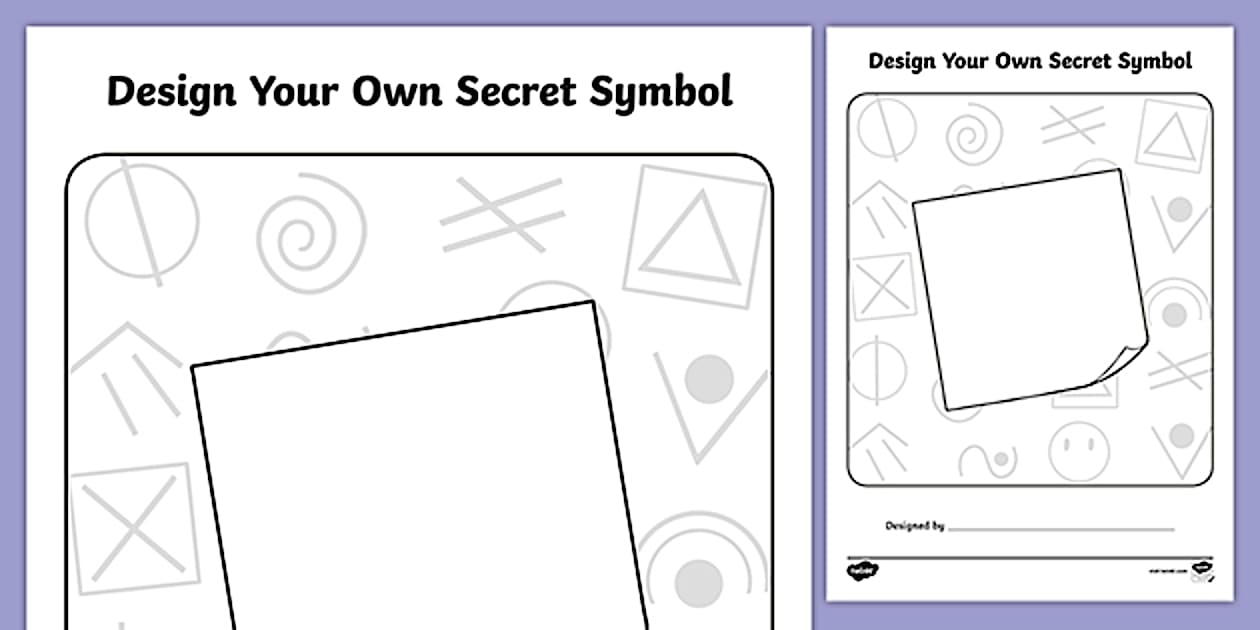 Design Your Own Secret Symbol Activity (Teacher-Made)