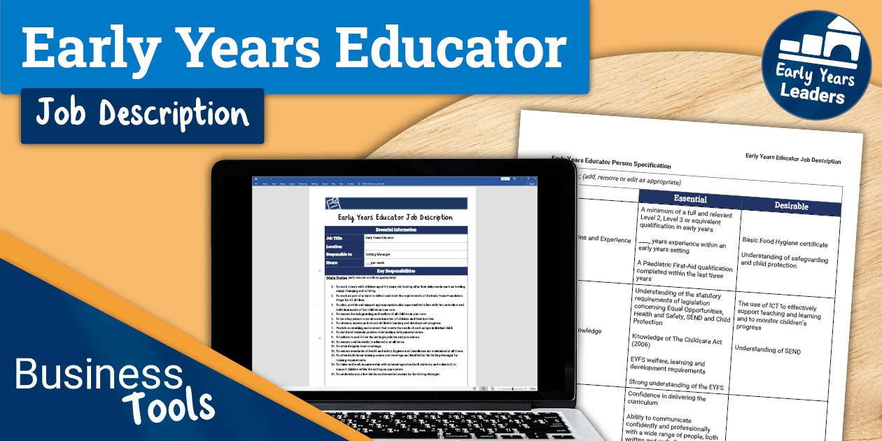 Early Years Educator Job Description & Person Specification