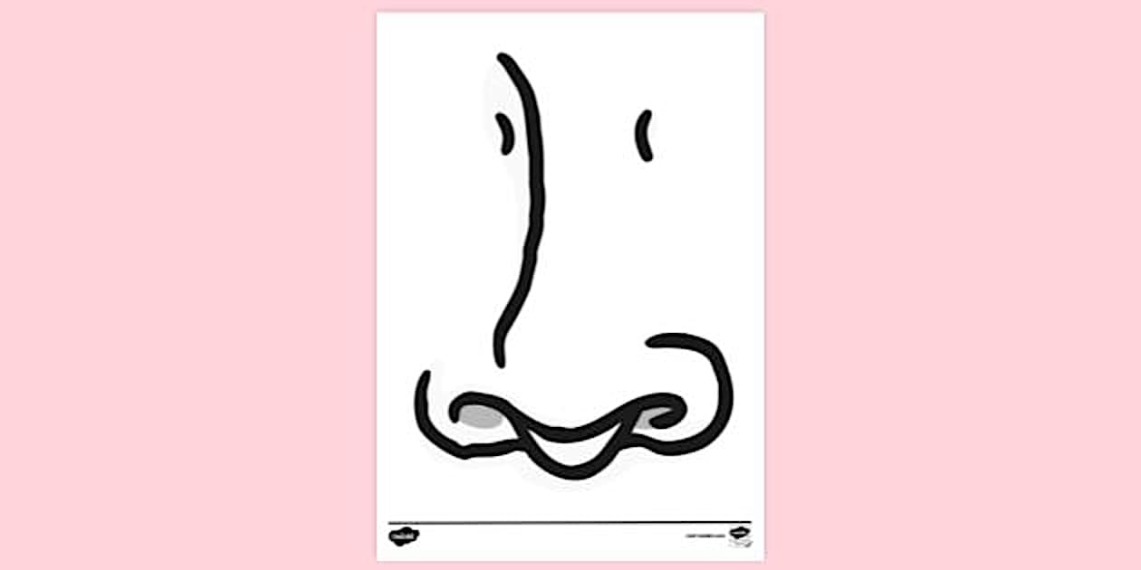 Nose Colouring | Colouring Sheets (Teacher-Made) - Twinkl