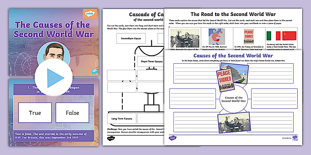 The Causes of the Second World War PowerPoint and Activity Pack