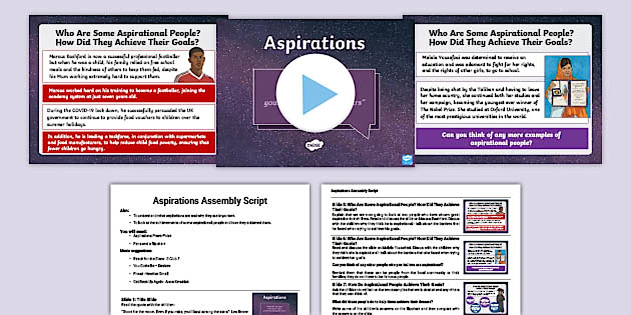 KS2 Assembly Raising Aspirations Lesson Plan