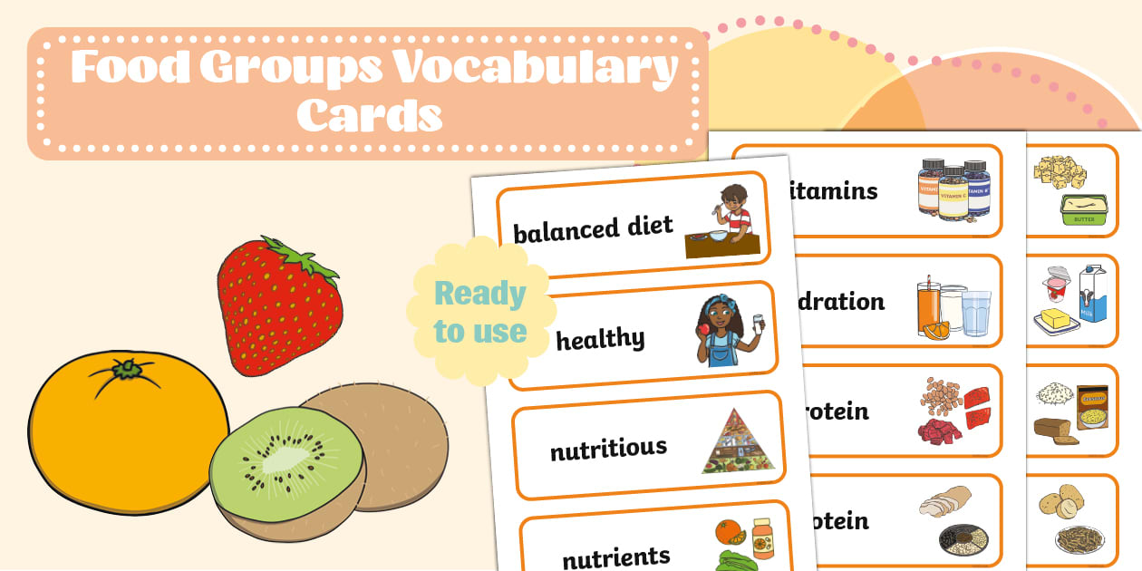 Food Groups Vocabulary Cards
