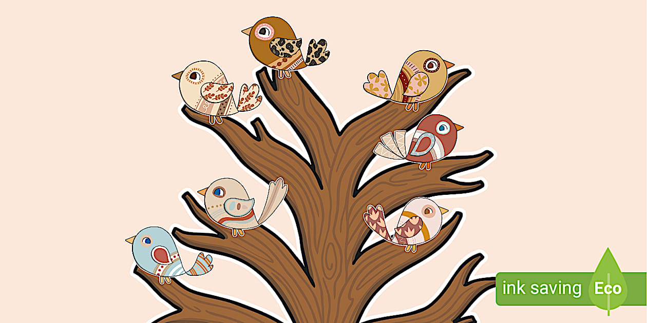 Boho Birds Cut-Out Display (teacher made) - Twinkl