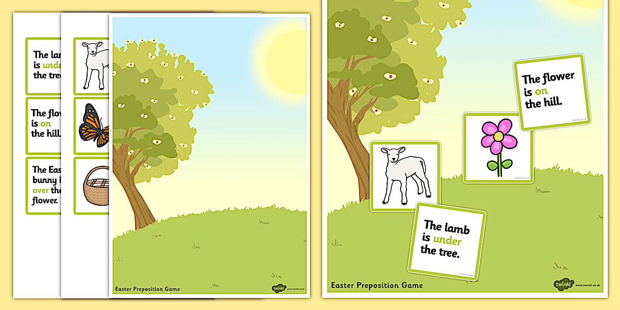 Easter Preposition Game (Teacher-Made) - Twinkl