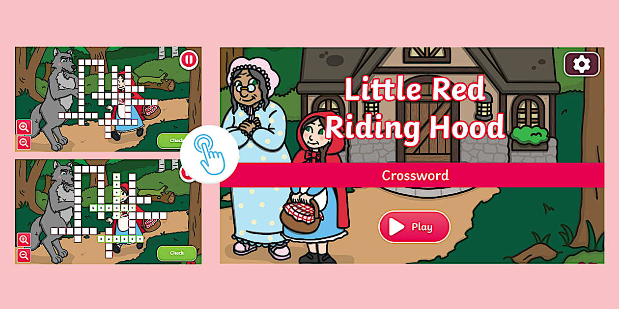Little Red Riding Hood Interactive Crossword (teacher made)