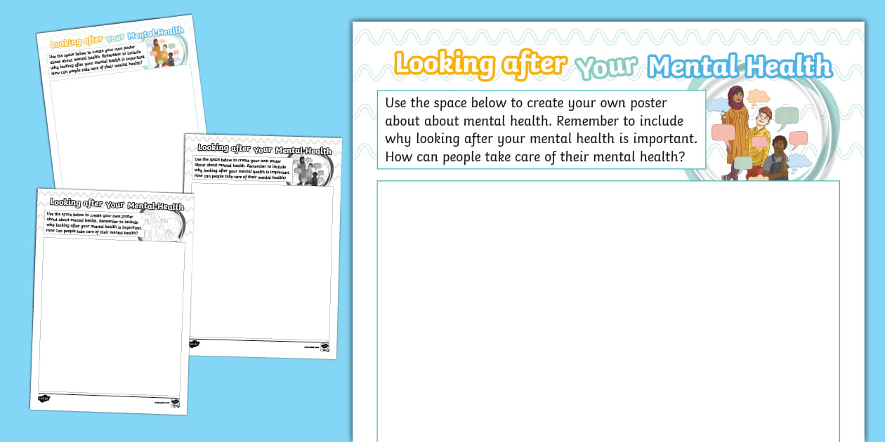 Looking after Your Mental Health Poster Activity - Twinkl