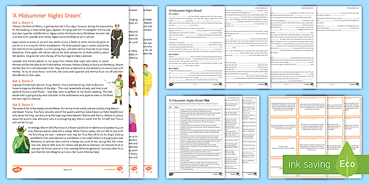A Midsummer Night's Dream Summary | Plot Resource Pack