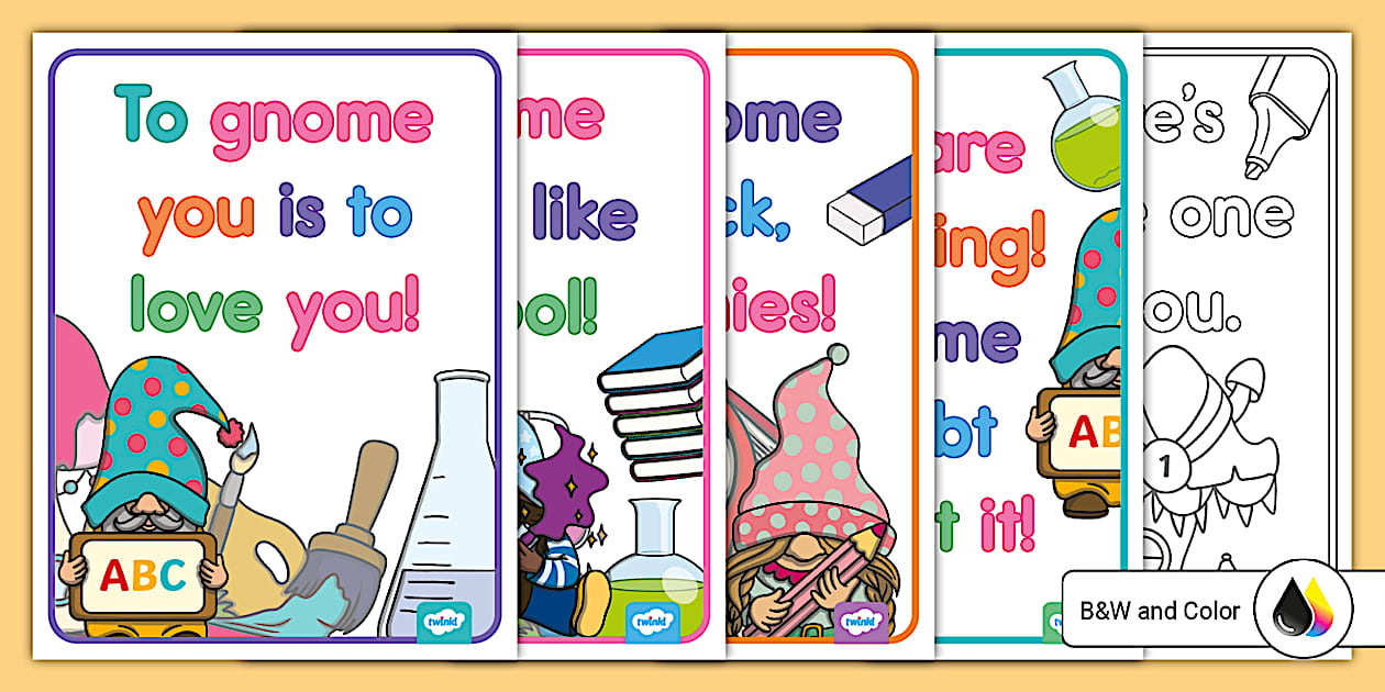 Welcome Back Gnomies Posters (Teacher-Made) - Twinkl