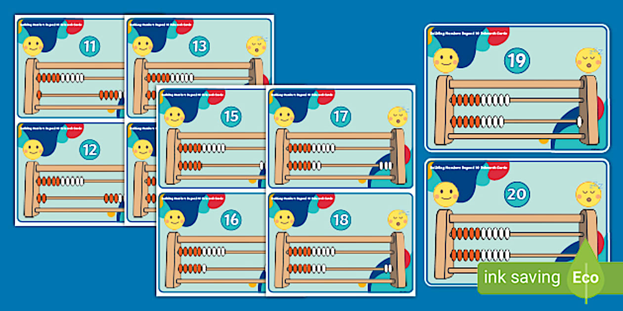 👉 Building Numbers Beyond 10 Rekenrek Cards - Twinkl