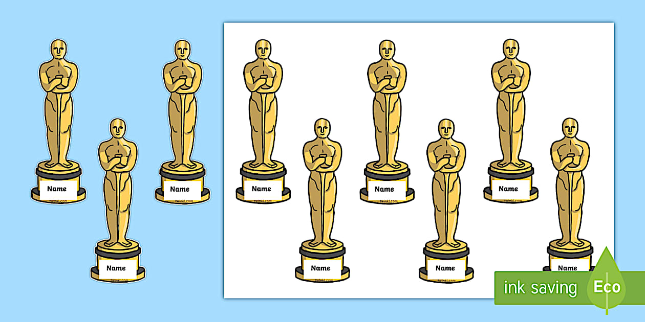 Oscar Award Templates | Walk of Fame Oscar Cut-outs - Twinkl