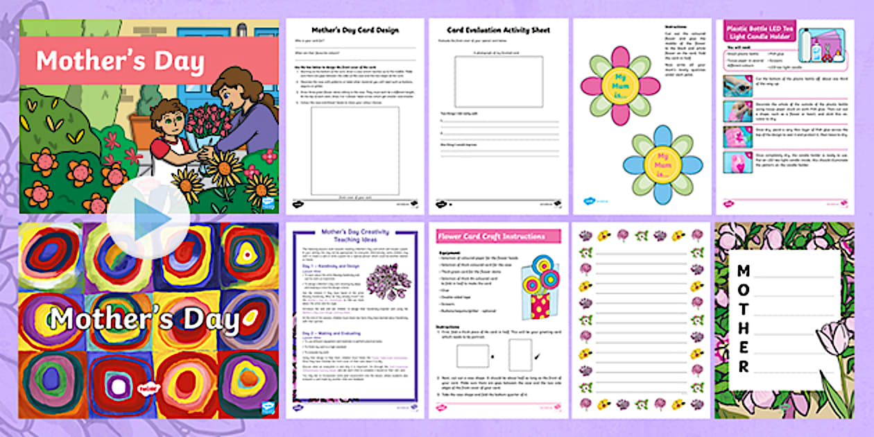 Mother's Day Arts and Crafts Lesson Pack (Teacher-Made)