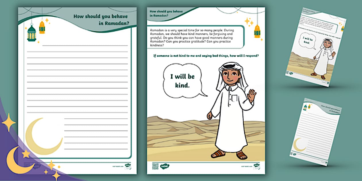 How Should I Behave in Ramadan - Activity Sheet - Twinkl