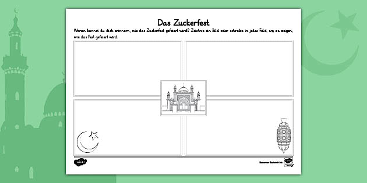 Das Zuckerfest - Arbeitsblatt (teacher made) - Twinkl