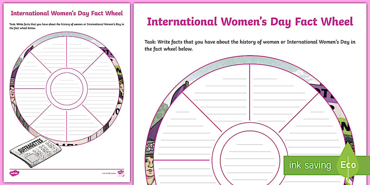 International Women's Day Fact Wheel Worksheet - Twinkl