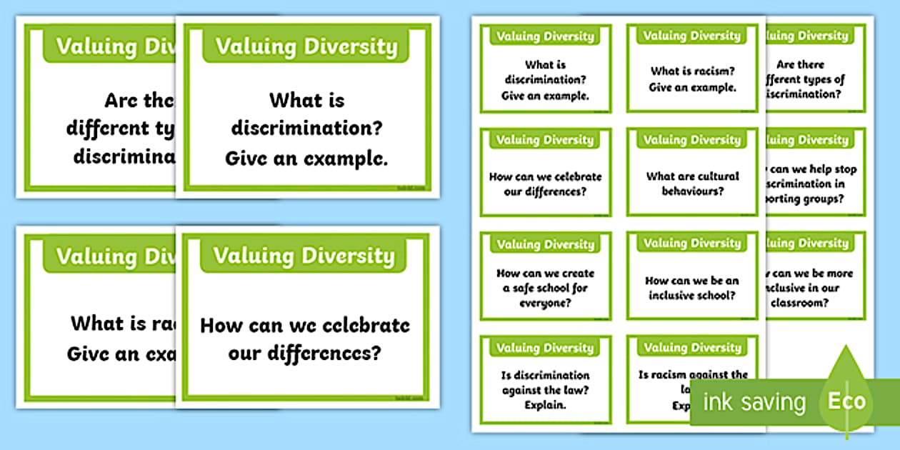 Valuing Diversity Discussion Cards