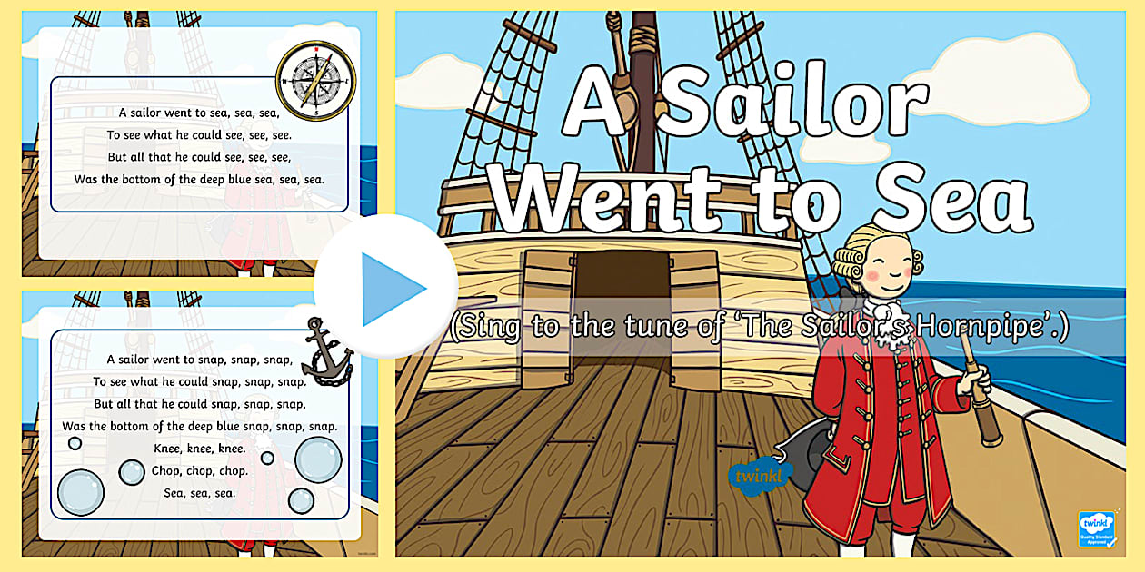A Sailor Went to Sea Nursery Song / Nursery Rhyme PowerPoint