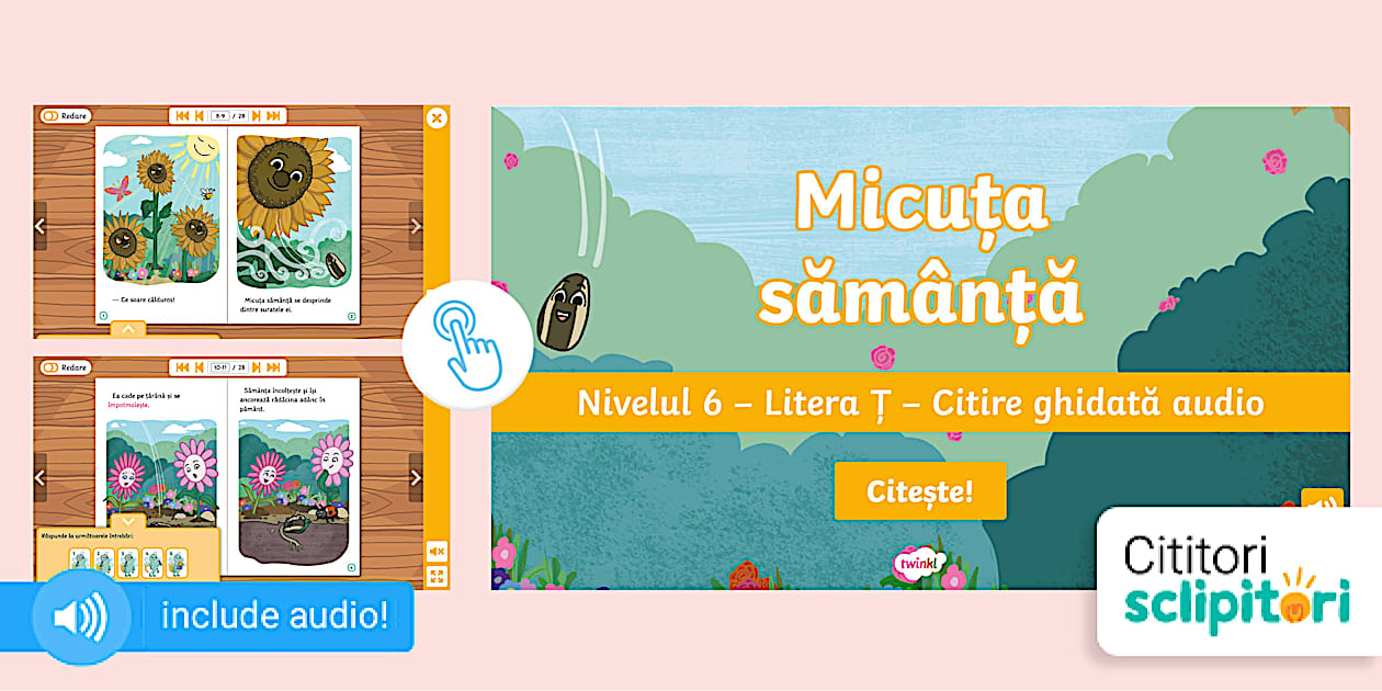 Micuța sămânță – Citire după imagini și întrebări audio