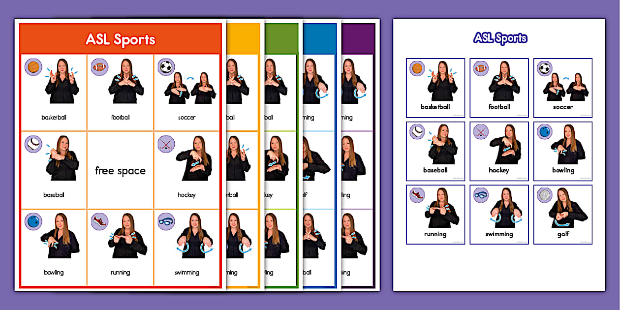 ASL Sports Bingo (Teacher-Made) - Twinkl