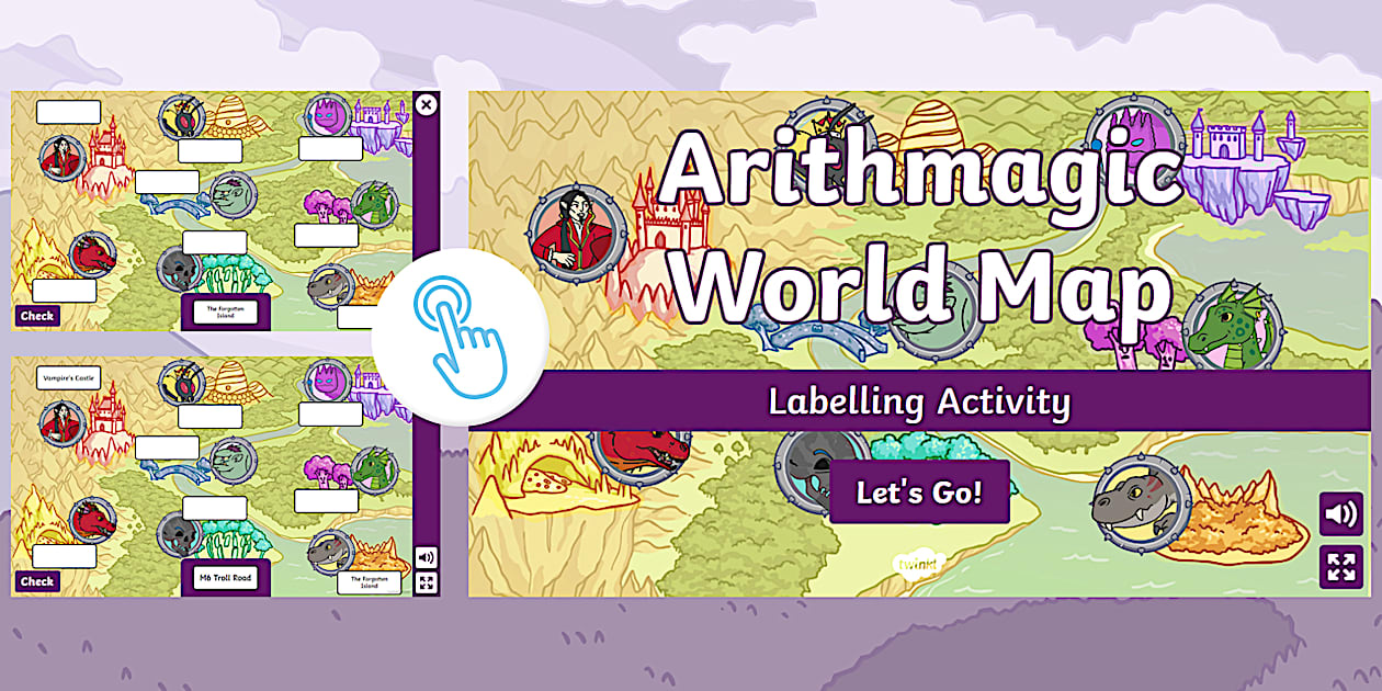 Interactive Arithmagic Map Labelling Activity | Twinkl Go!