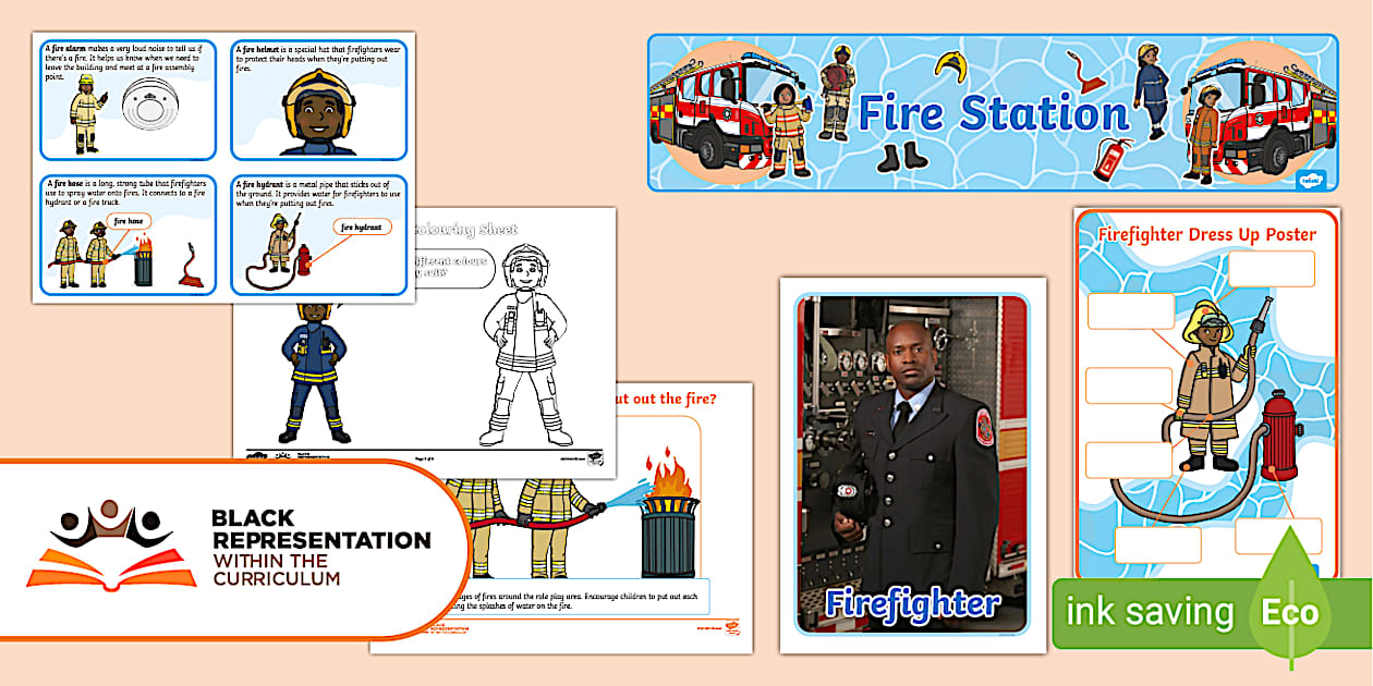 Kindergarten People Who Help Us - Diverse Firefighters Role Play Pack