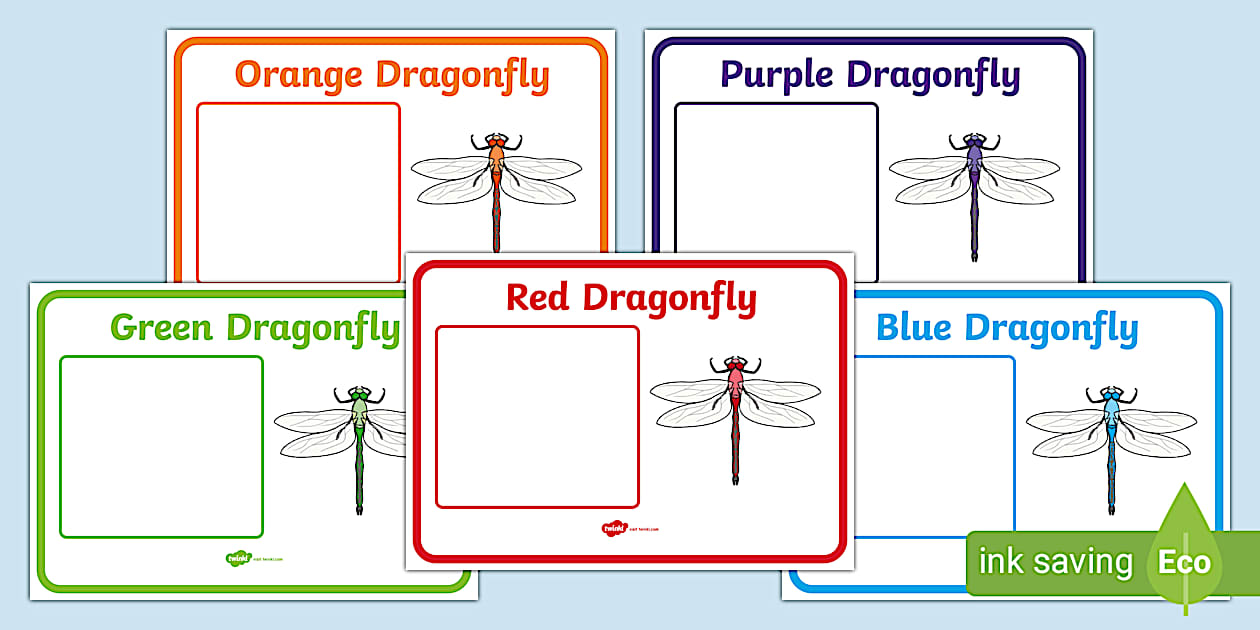 Black and White Dragonfly Themed Group and Table Signs