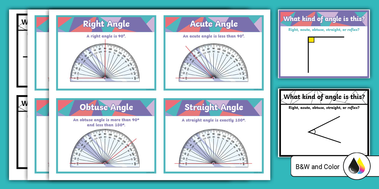Fourth Grade Types of Angles Flashcards (creat de profesori)