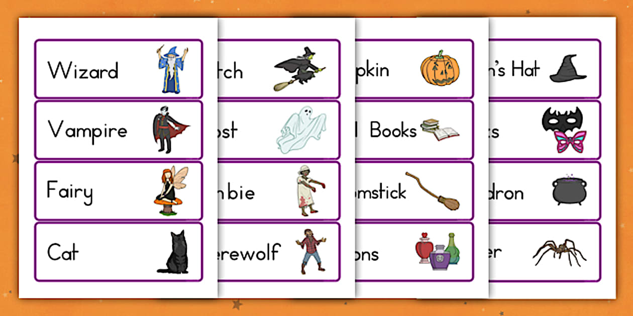Halloween Fancy Dress Shop Role Play Labels - Twinkl