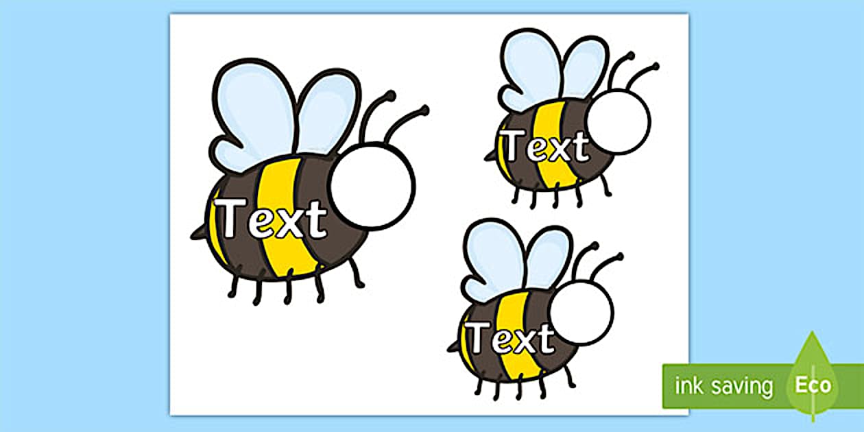 Editable Busy Bee Face Cutouts (teacher made) - Twinkl