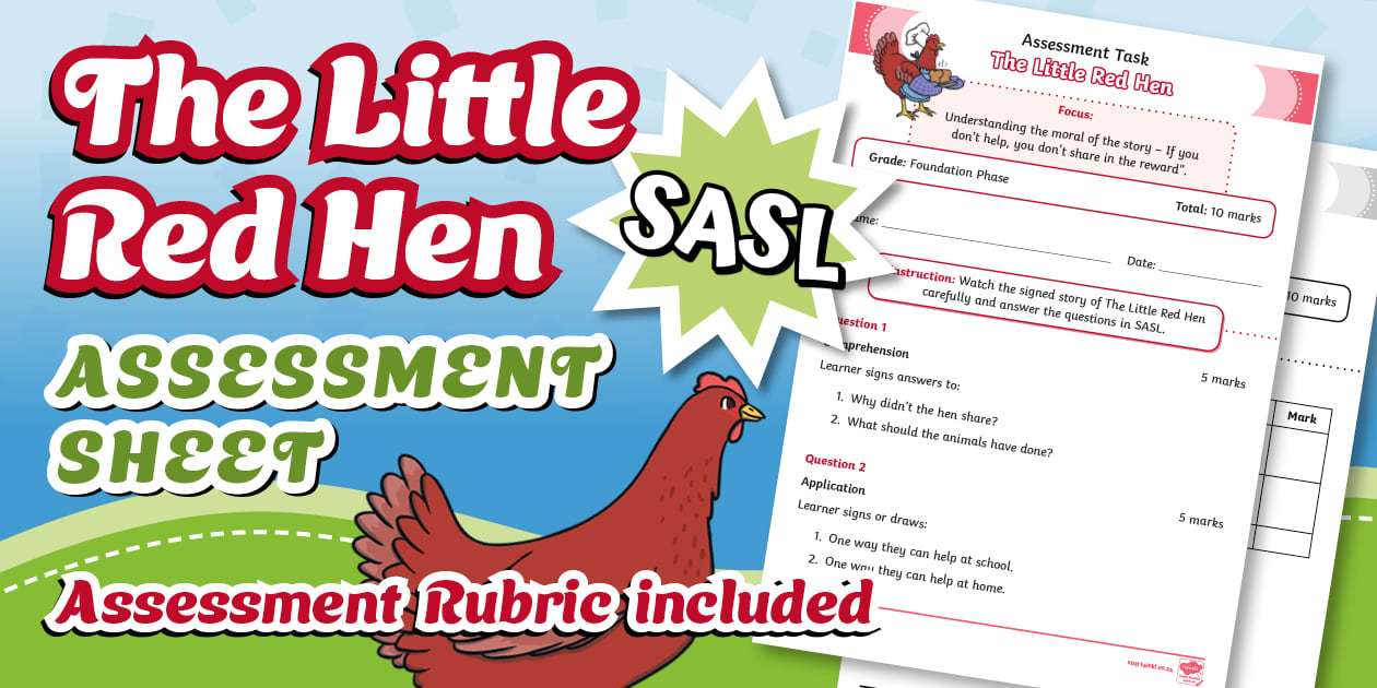 FP - SASL - The Little Red Hen - Assessment Sheet (CAPS)
