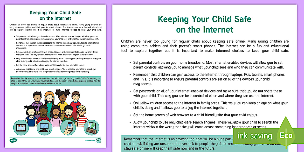 EYFS Safer Internet Day - Keeping Your Child Safe on the Internet ...