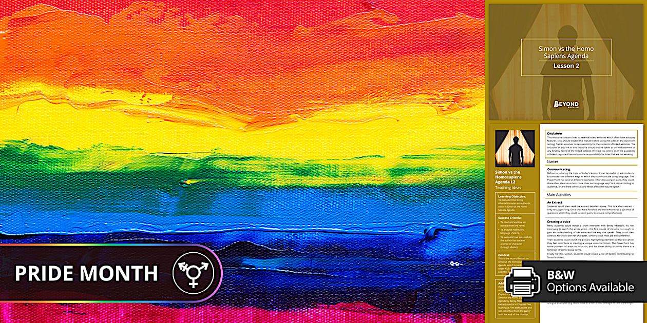 Simon vs the Homo Sapiens Agenda Lesson 2 | LGBTQ Literature