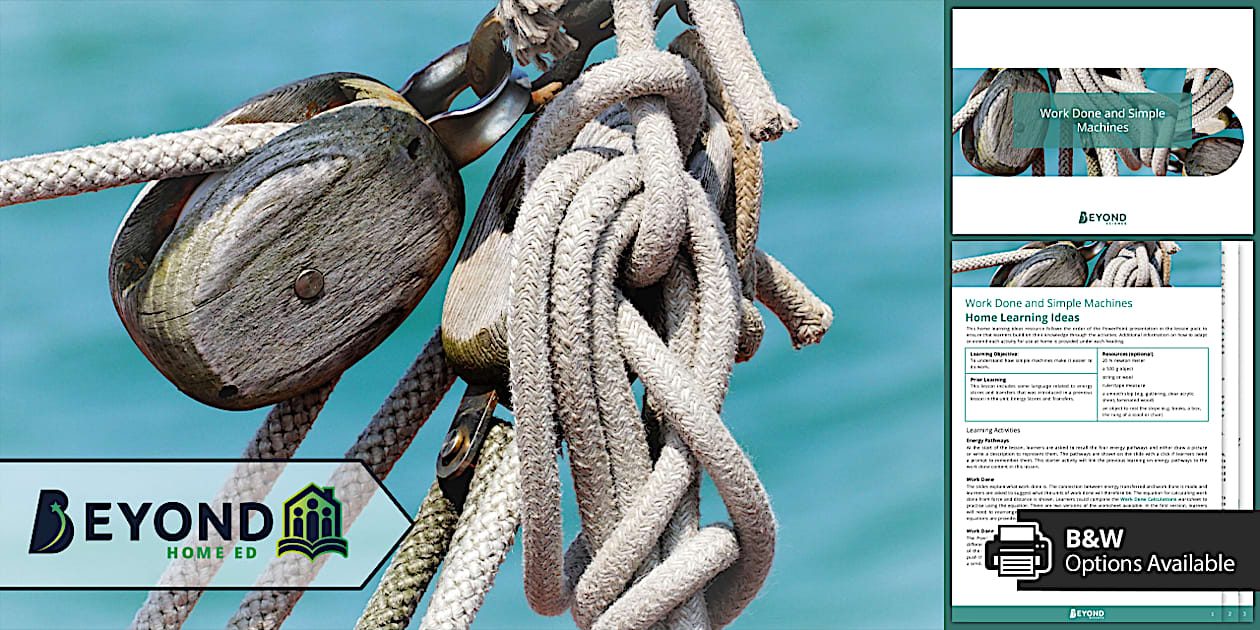 KS3 Science Home Learning Work Done and Simple Machines