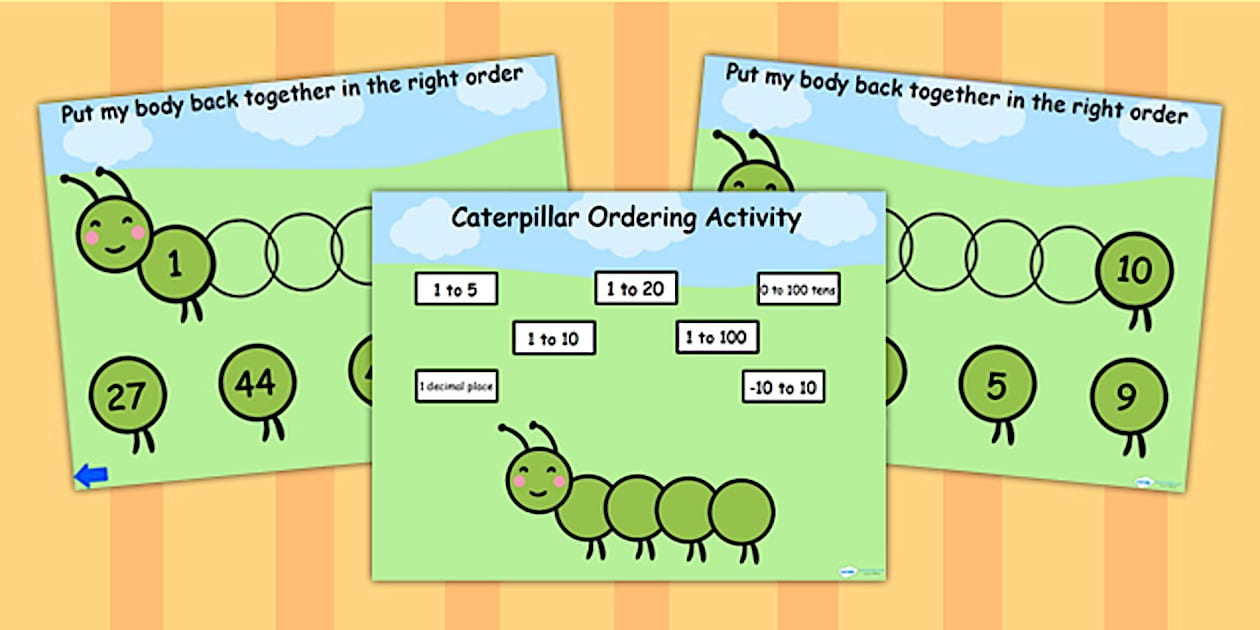 Caterpillar Ordering Flipchart (Teacher-Made) - Twinkl