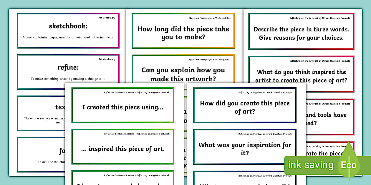 LKS2 Art Language: Discussion Prompt Pack (teacher made)