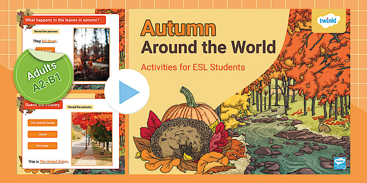 ESL Autumn Around the World PPT [Adults, A2-B1] - Twinkl