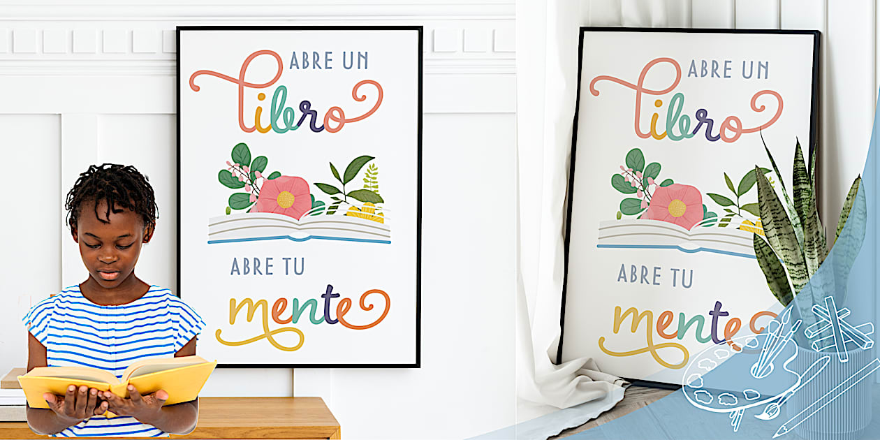 Póster: Abre un libro; abre tu mente - Twinkl Art Gallery