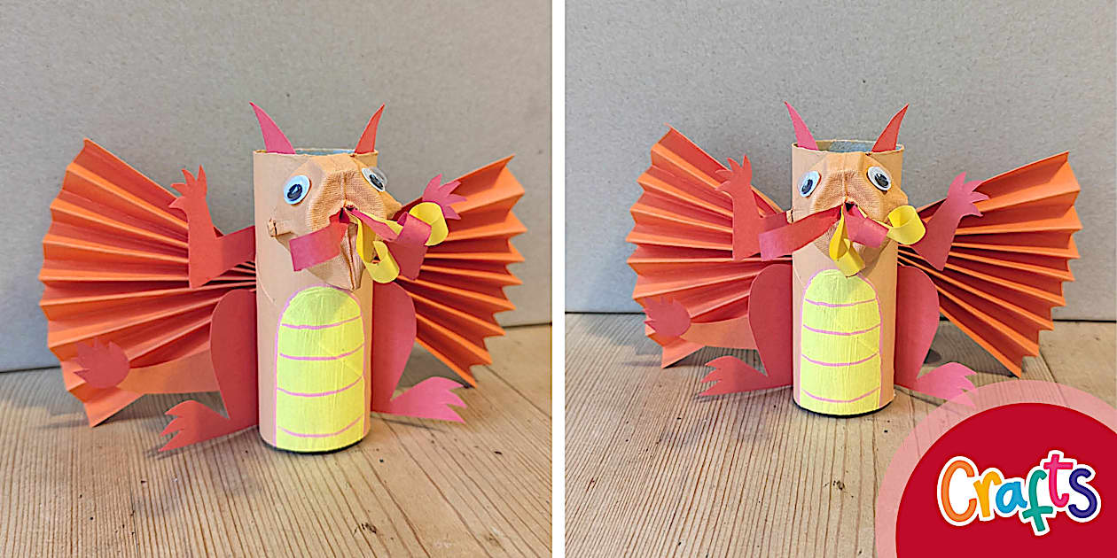 Cardboard Tube Dragon Character | Twinkl Crafts